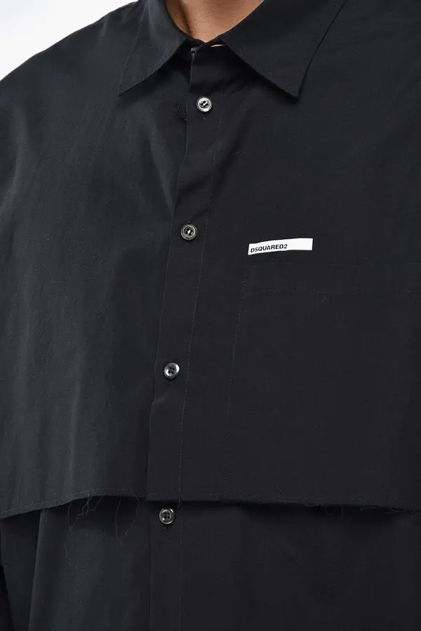 Dsquared2 Oversized Shirt With Chest Pocket