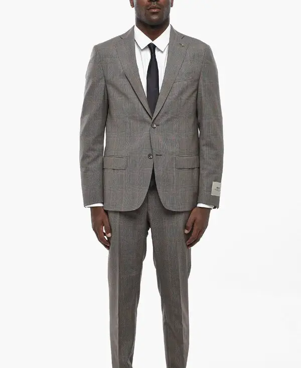 Corneliani District Check Virgin Wool Suit