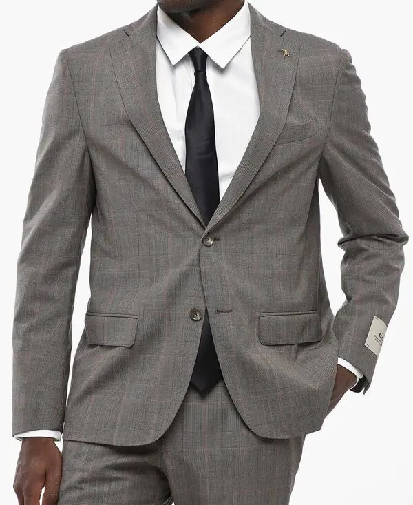 Corneliani District Check Virgin Wool Suit