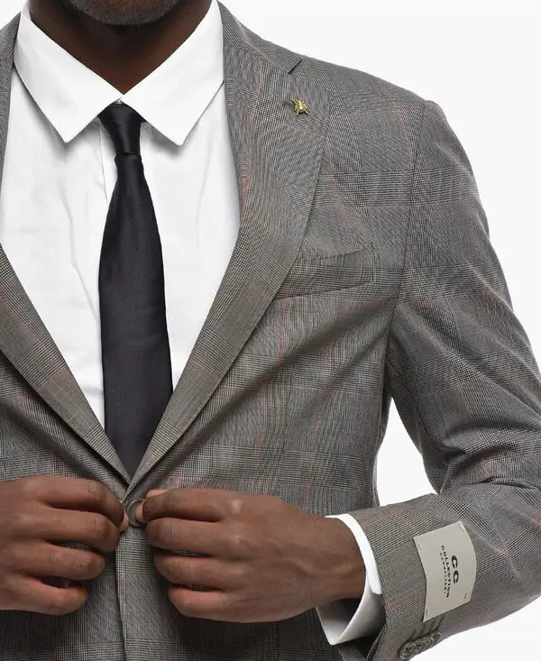 Corneliani District Check Virgin Wool Suit