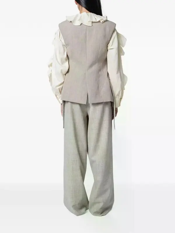 MULLER OF YOSHIOKUBO Mélange-effect Single-breasted Waistcoat