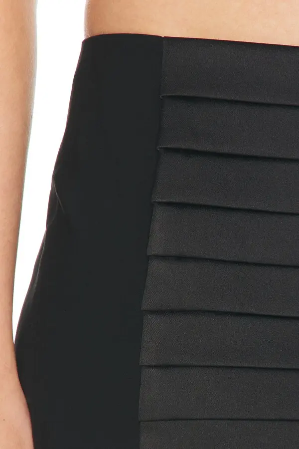 Christopher Esber Tuxedo Cummerbund Wool Skirt