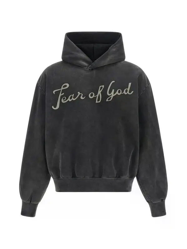 Fear Of God 26 Classic Logo-print Cotton Hoodie - Black