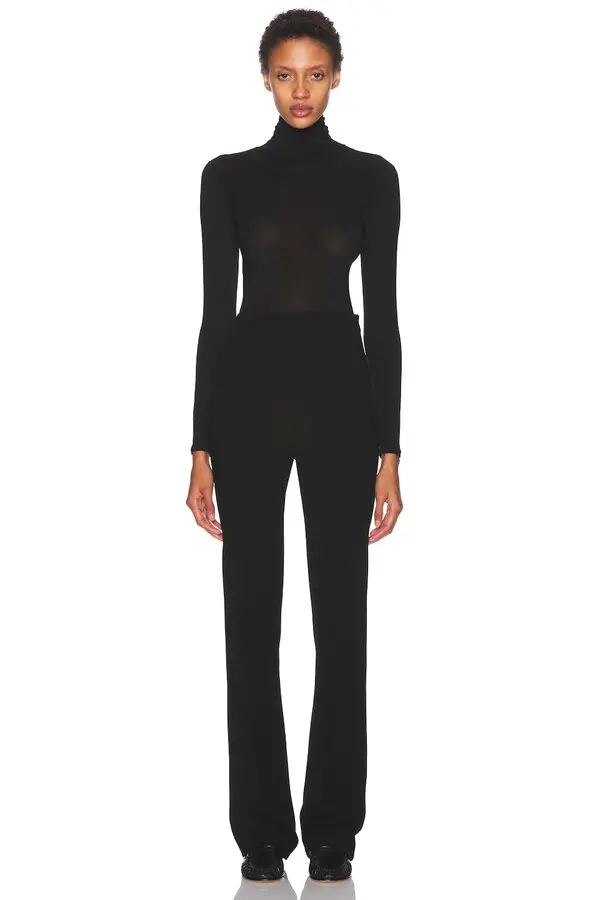 THE ROW Basile Bodysuit - Black