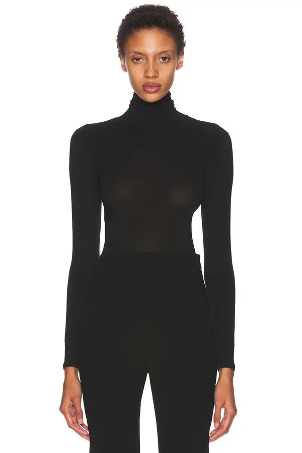 THE ROW Basile Bodysuit - Black