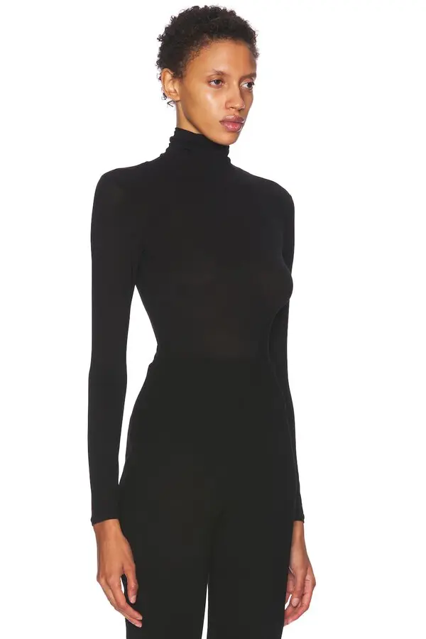THE ROW Basile Bodysuit - Black