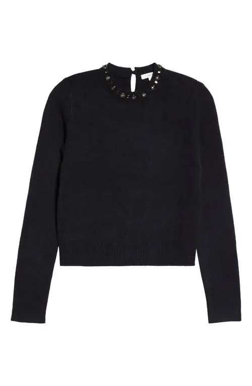 Vince Gem Embellished Crewneck Sweater