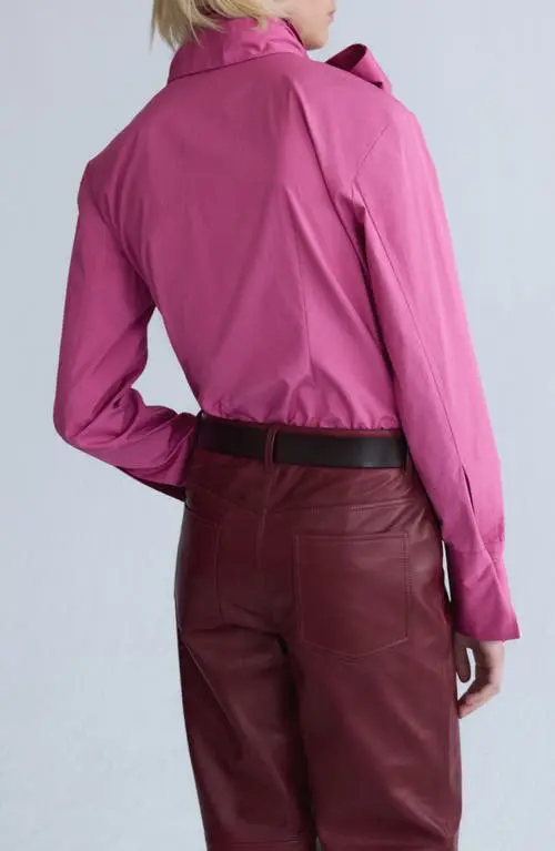 Mango Maxi Bow Cotton Poplin Shirt
