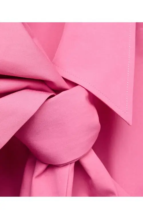 Mango Maxi Bow Cotton Poplin Shirt