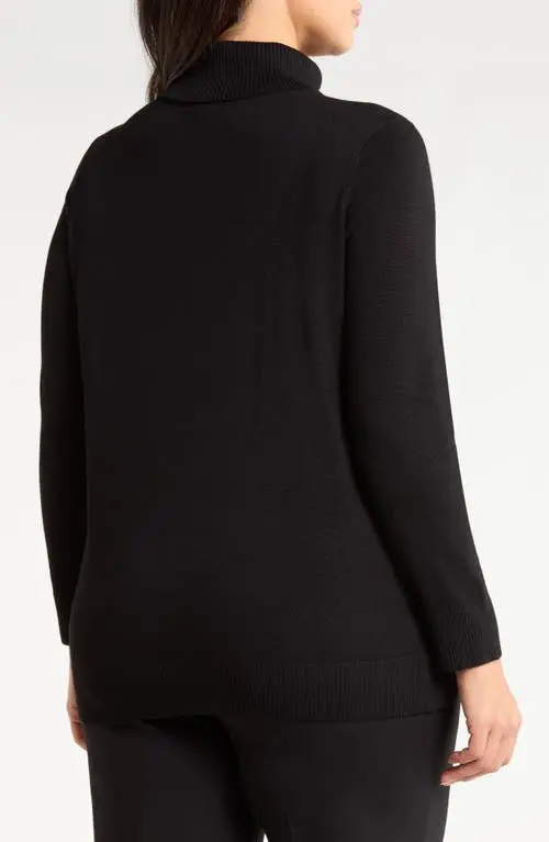 Jones New York Embellished Turtleneck Sweater