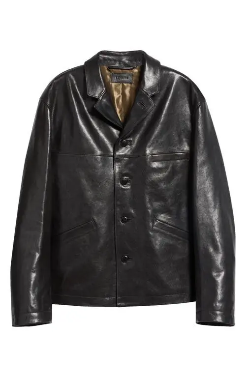 LEMAIRE Single Breasted Leather Jacket
