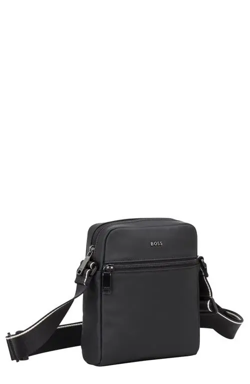 BOSS Zeph Faux Leather Messenger Bag