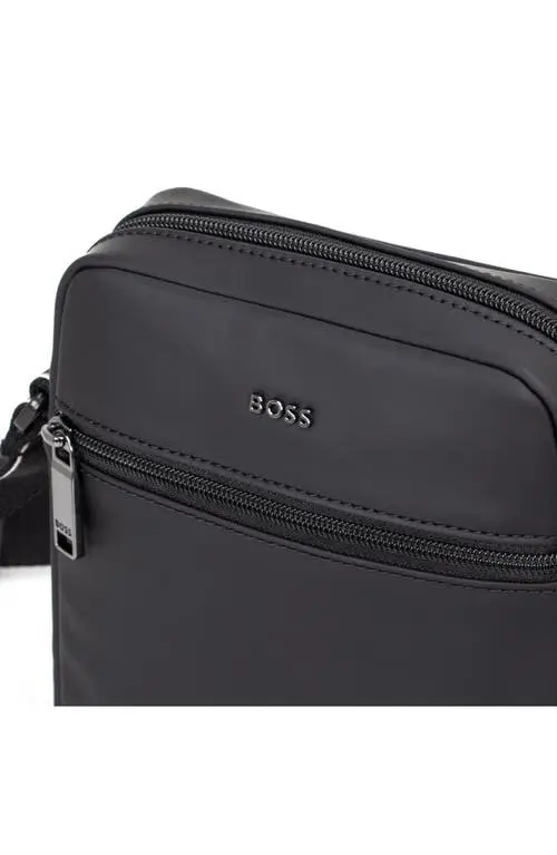 BOSS Zeph Faux Leather Messenger Bag
