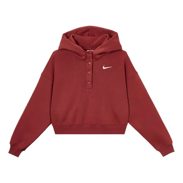 Nike Phoenix Fleece Over-oversized Cropped Henley Hoodie