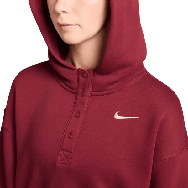 Nike Phoenix Fleece Over-oversized Cropped Henley Hoodie