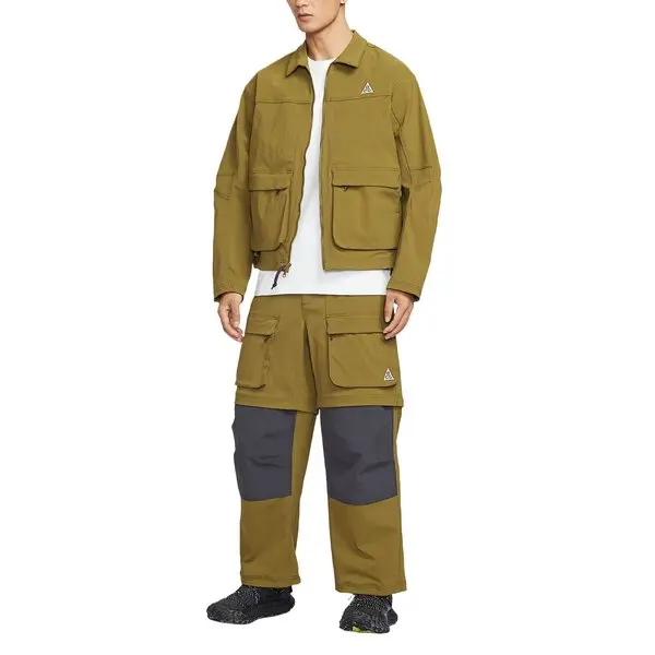 Nike X Smith Summit Cordura Zip Cargo Trousers 'olive Flak Anthracite