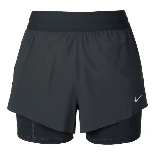 Nike Swift Dri-fit Mid-rise 2-in-1 Running Shorts - Black