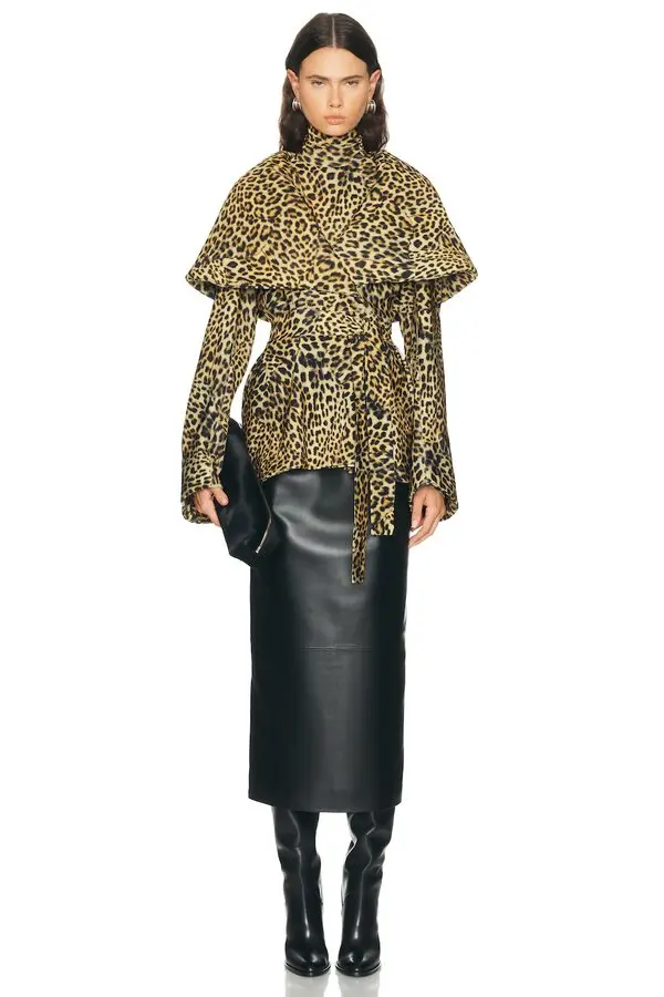 Norma Kamali Shawl Collar Peplum Jacket