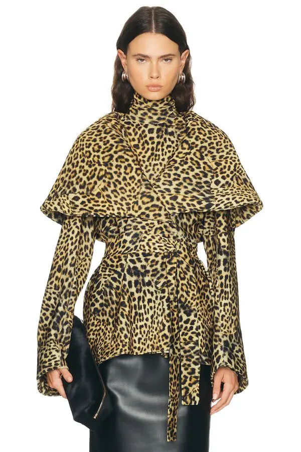 Norma Kamali Shawl Collar Peplum Jacket