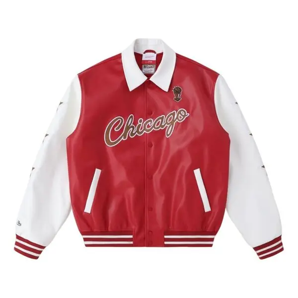 Mitchell & Ness Chicago Bulls Bomber Jacket Asia Sizing