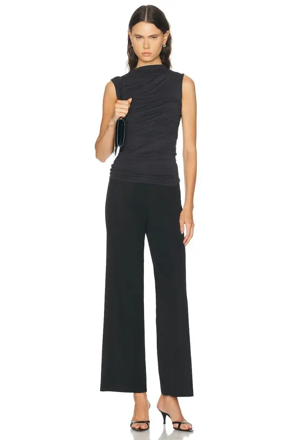 Enza Costa Fluid Viscose Jersey Sleeveless Twist Top - Phantom