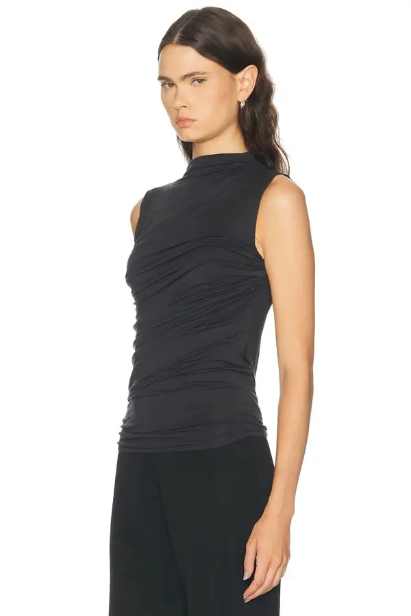 Enza Costa Fluid Viscose Jersey Sleeveless Twist Top