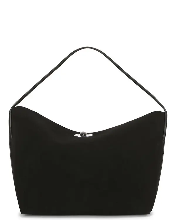 Christopher Esber Turnlock Suede Shoulder Bag