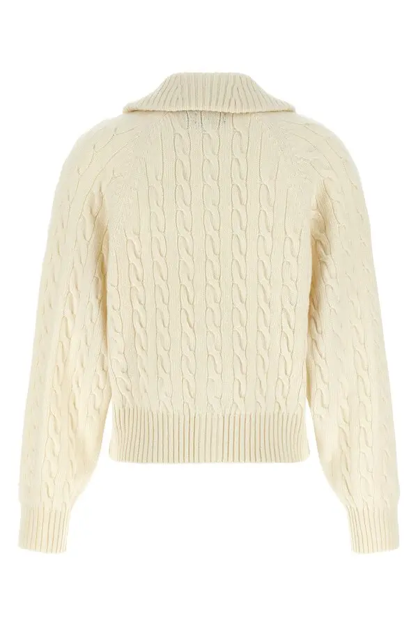 Polo Ralph Lauren Cream Cable-knit Wool And Cashmere Cardigan