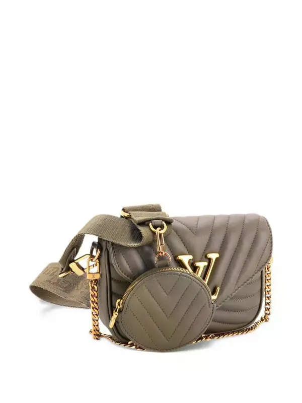 LOUIS VUITTON New Wave Multi Pochette Quilted Leather Crossbody Bag - Green