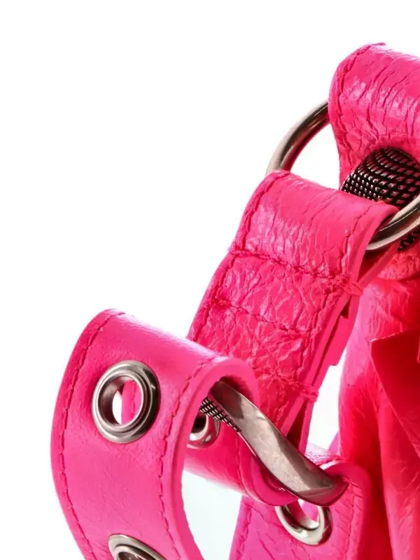 Balenciaga Le Cagole Bow Giant Studs Leather Mini Shoulder Bag