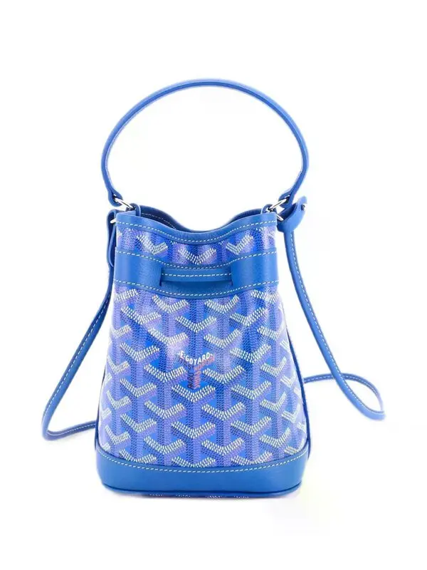 Goyard Petit Flot Coated Canvas Mini Bucket Bag - Blue