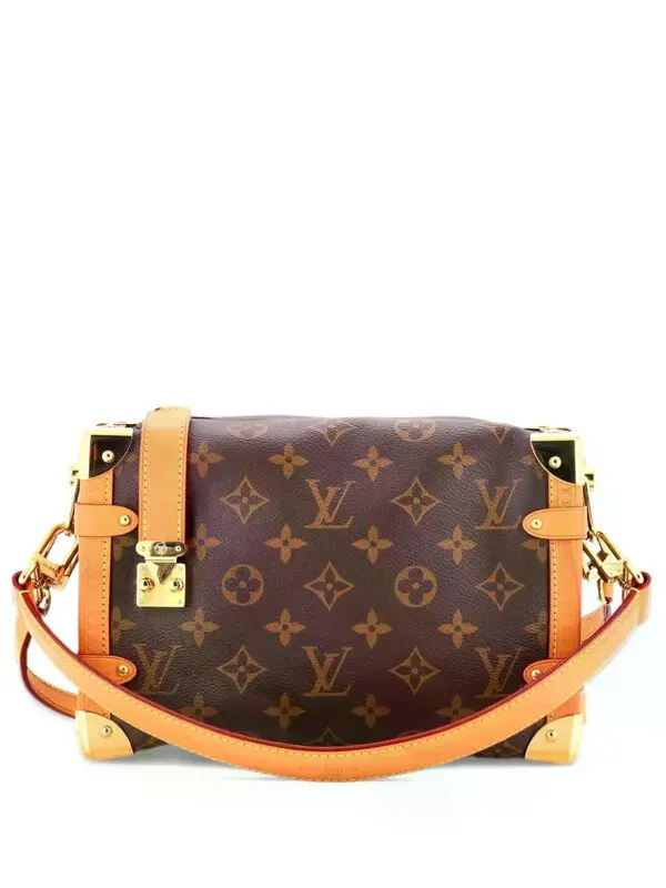 LOUIS VUITTON Side Trunk Handbag Monogram Canvas Mm Satchel