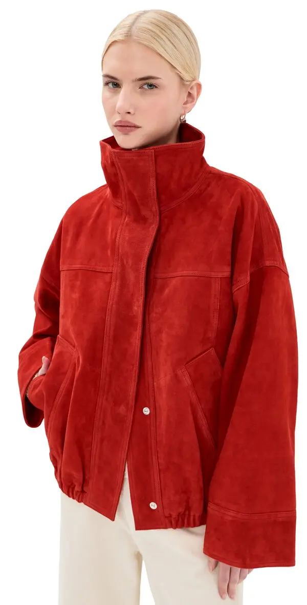 RÓHE Reinvented Suede Jacket - Red