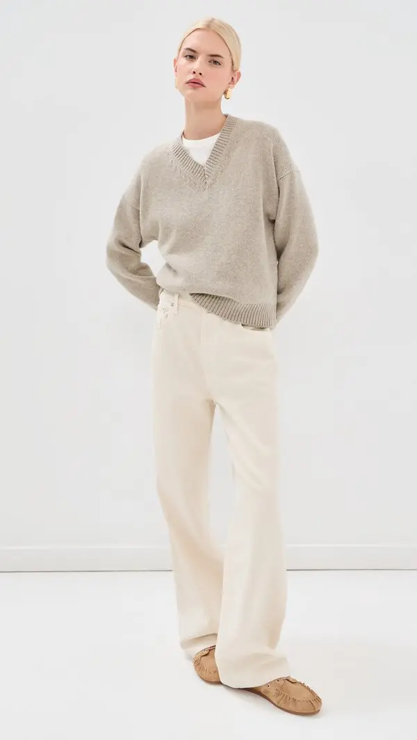 Daughter Sora Slouch V Neck Wool Sweater