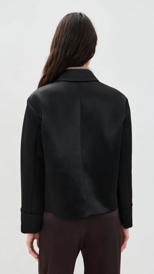 Theory Boxy Cuff Satin Jacket