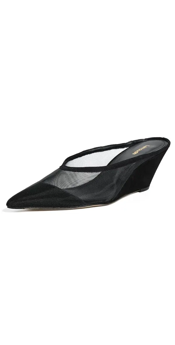 Larroude Loulou Mesh Mules - Mesh Black