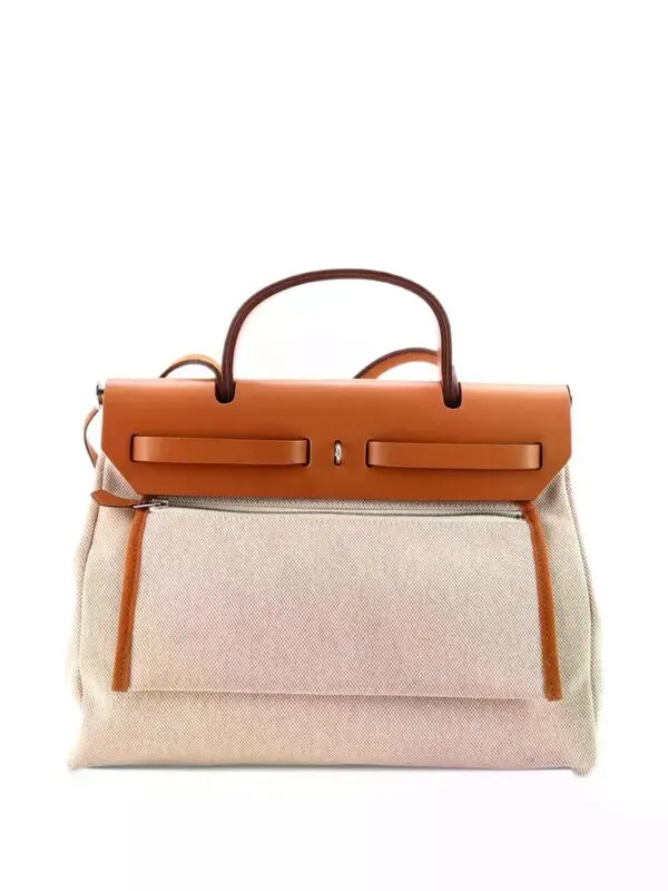 Hermès Herbag Zip Pegase Pop Toile And Leather 31 Shoulder Bag