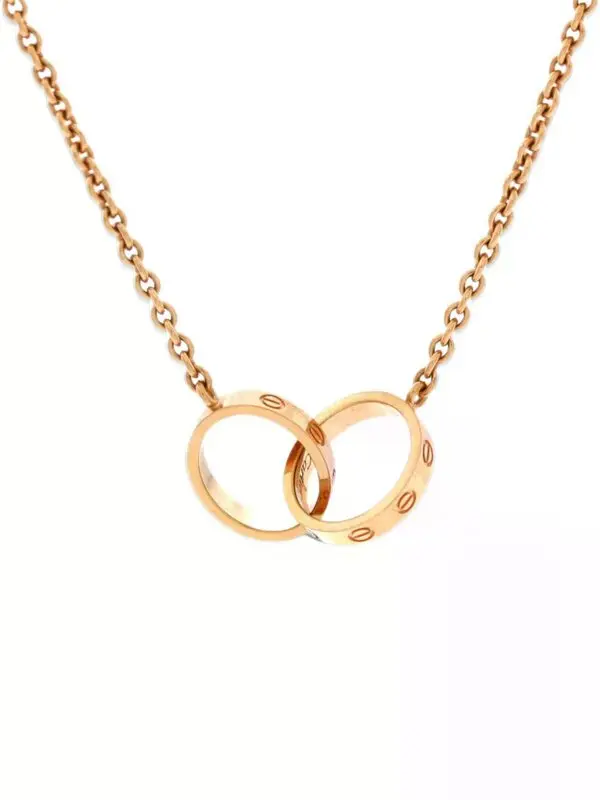 Cartier Love Interlocking 18k Rose Gold Necklace