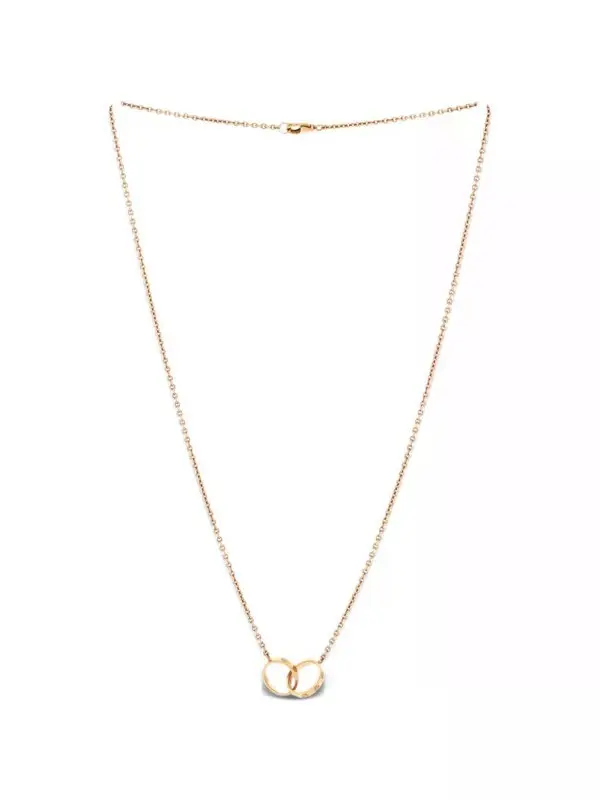 Cartier Love Interlocking 18k Rose Gold Necklace