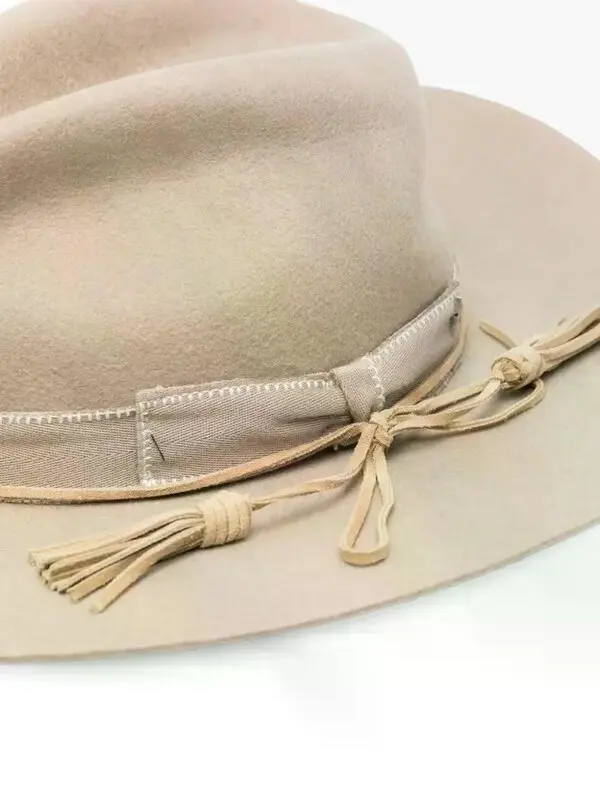GOLDEN GOOSE Beige Fedora Hat With Double Tone-on-tone Strap - Neutrals