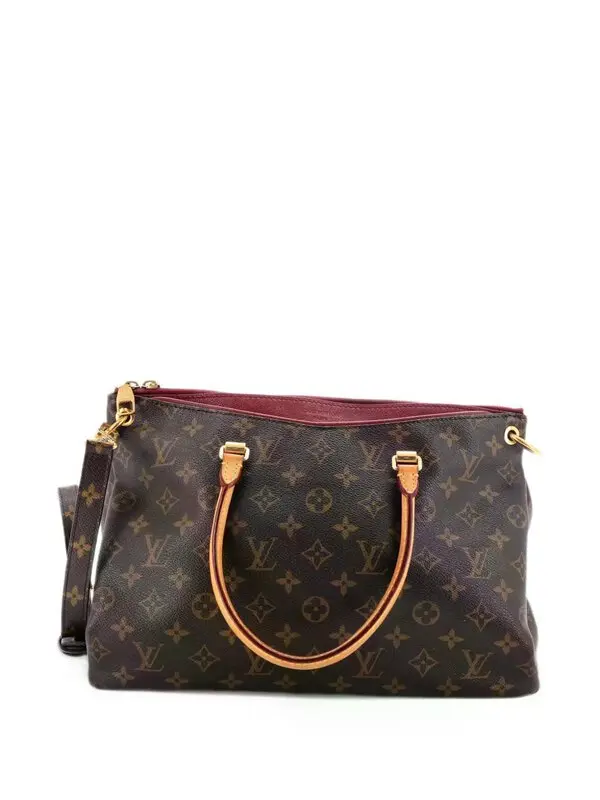 LOUIS VUITTON Pallas Tote Monogram Canvas With Leather Shoulder Bag