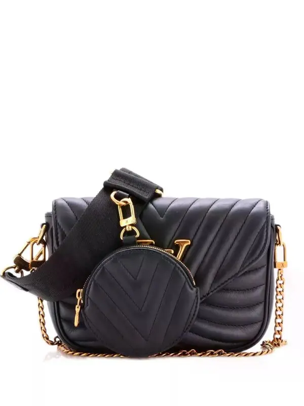 LOUIS VUITTON New Wave Multi Pochette Quilted Leather Crossbody Bag - Black