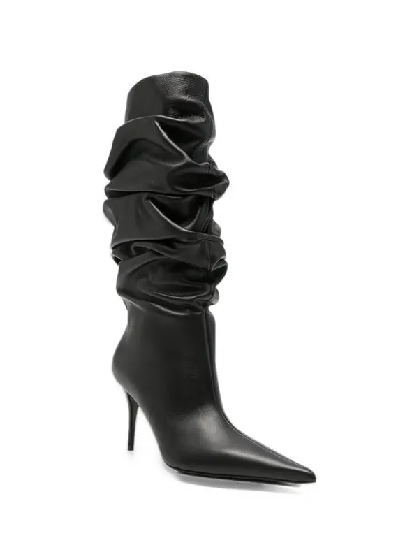 Amina Muaddi Anok Leather Boots