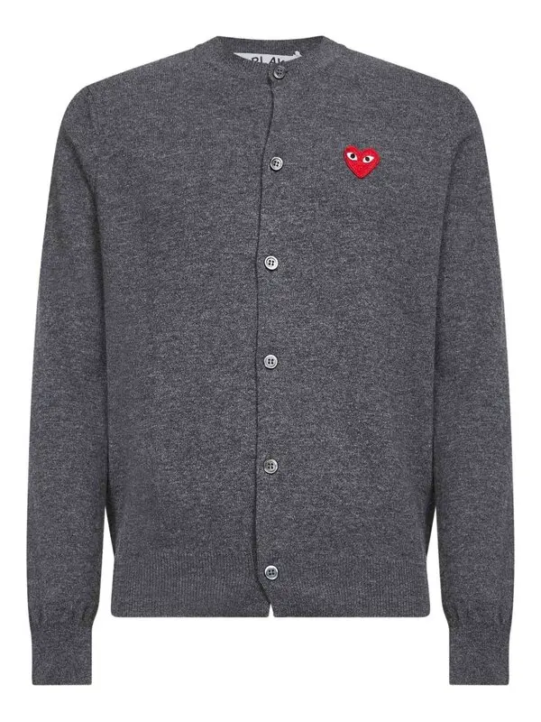 Play Comme Des Garcon Wool Cardigan