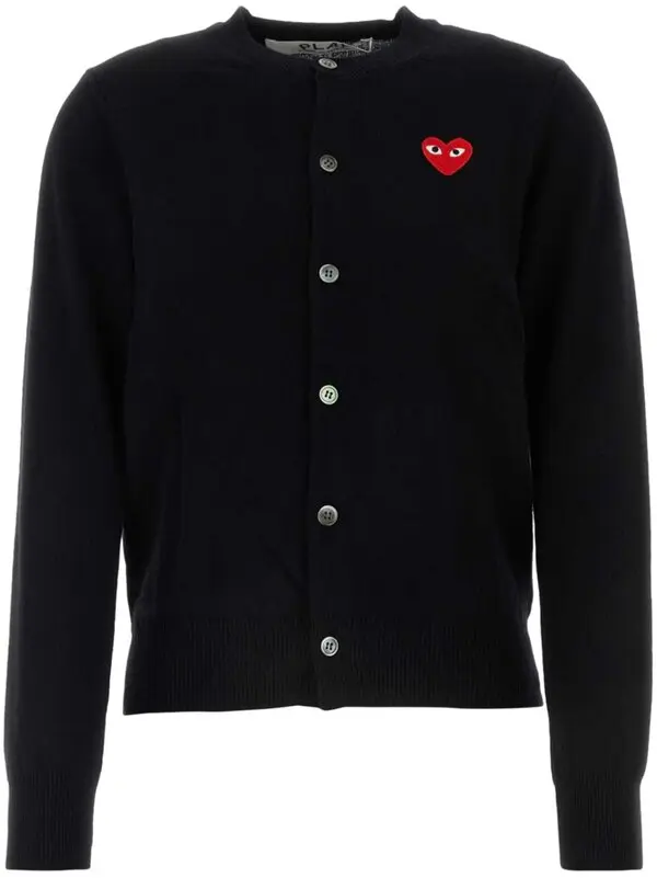 Play Comme Des Garcon Wool Cardigan