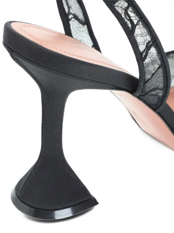 Amina Muaddi Holli Lace Slingback Pumps