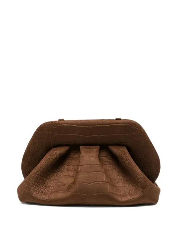THEMOIRE Bios Suede Clutch - Brown