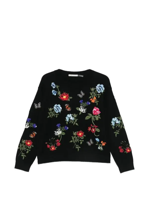 Alice + Olivia Teanna Wool Blend Sweater - Black