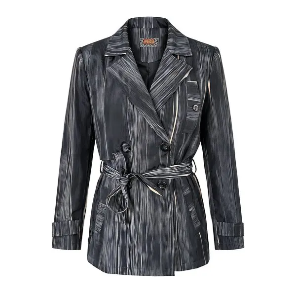 LALIPOP DESIGN Belted Double-breasted Jacket