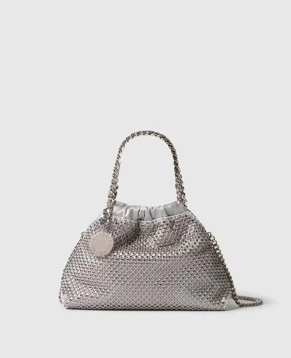 Stella McCartney Falabella Mini Crystal Mesh Drawstring Bag
